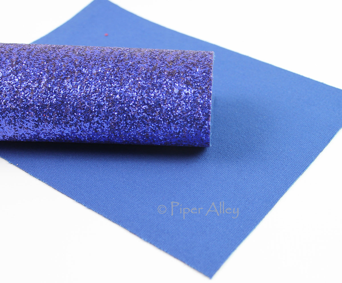 Electric Blue Chunky Glitter Fabric Sheet – Piper Alley Bow Supplies