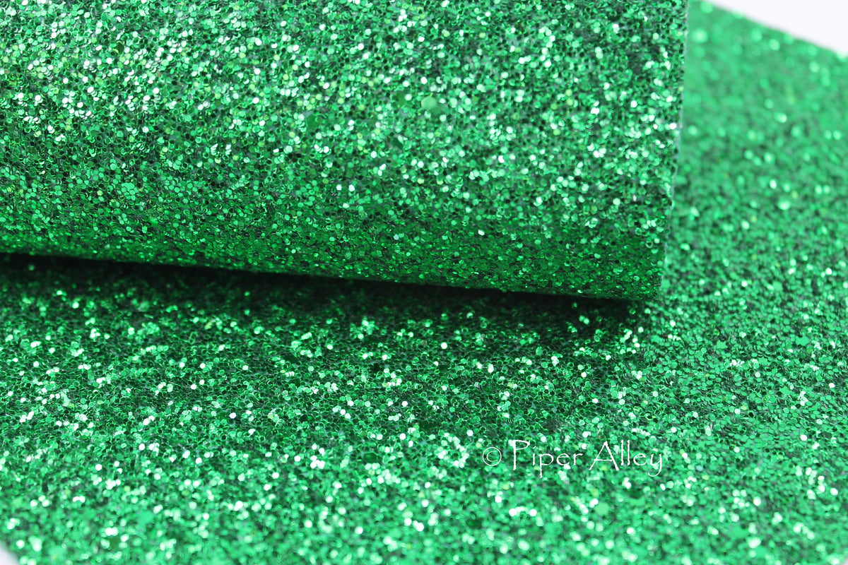 Emerald Green Chunky Glitter Fabric Sheet – Piper Alley Bow Supplies